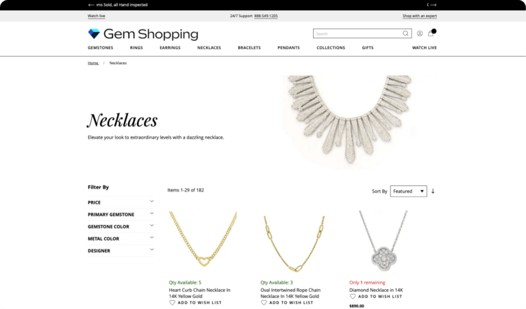 Gem Shopping Network Case Study – New Adobe Commerce Site – Human Element
